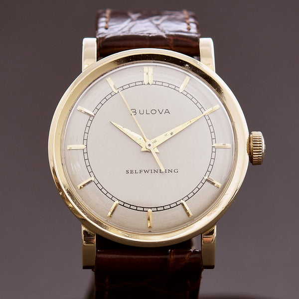 1952 BULOVA 'Ultimatic' 14K Solid Gold Gents Vintage Watch – empressissi