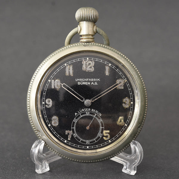 30s BUREN Lunser Berlin WW2 Wehrmacht Pocket Watch – empressissi